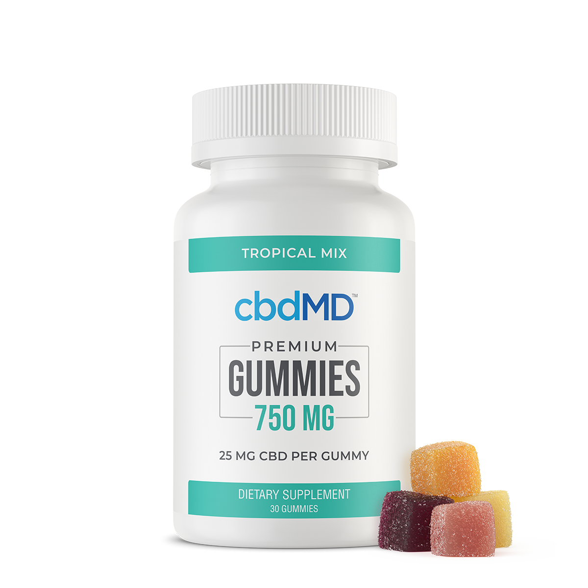 cbdMD CBD Gummies 25mg 30ct - Grade-A Premium CBD