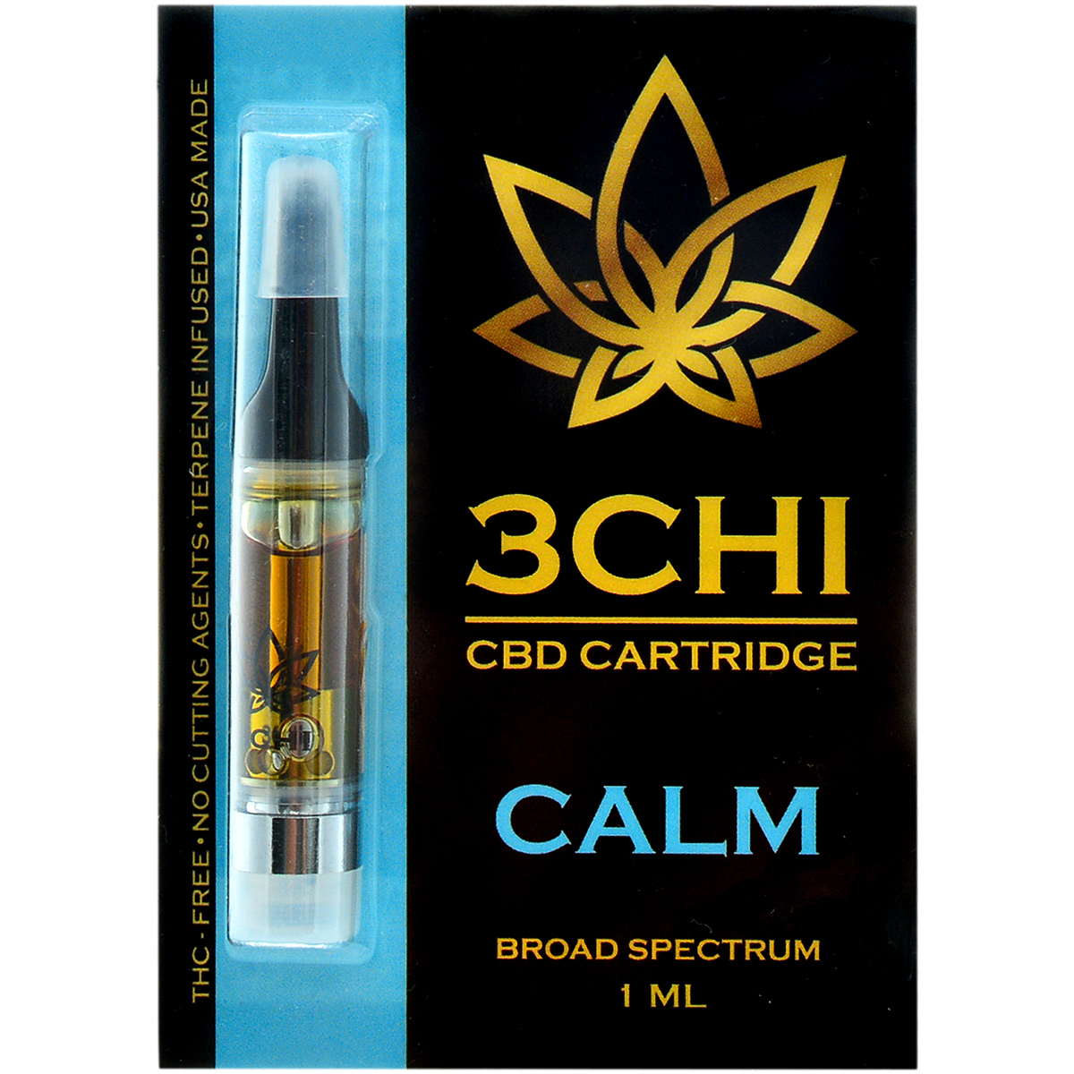 3Chi CBD Vape Cartridge Calm With Zero Cutting Agents 3Chi CBD Vape Cartridge Calm With Zero Cutting Agents