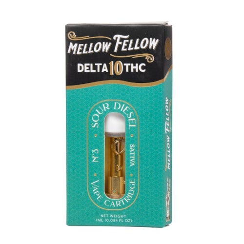 Mellow Fellow Delta 10 Vape Cartridge Sour Diesel 1ml - Dr.Ganja Mellow Fellow Delta 10 Vape Cartridge Sour Diesel 1ml - Dr.Ganja
