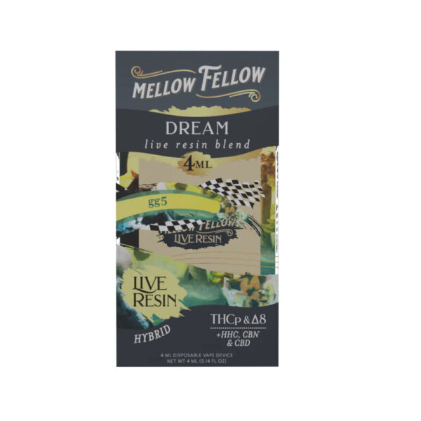 Mellow Fellow Dream Blend Live Resin Disposable Vape Pen GG5 4ml - Dr.Ganja Mellow Fellow Dream Blend Live Resin Disposable Vape Pen GG5 4ml - Dr.Ganja