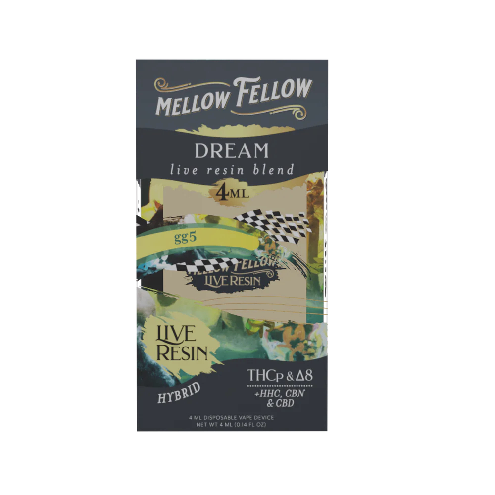 Mellow Fellow Dream Blend Live Resin Disposable Vape Pen GG5 4ml - Dr.Ganja