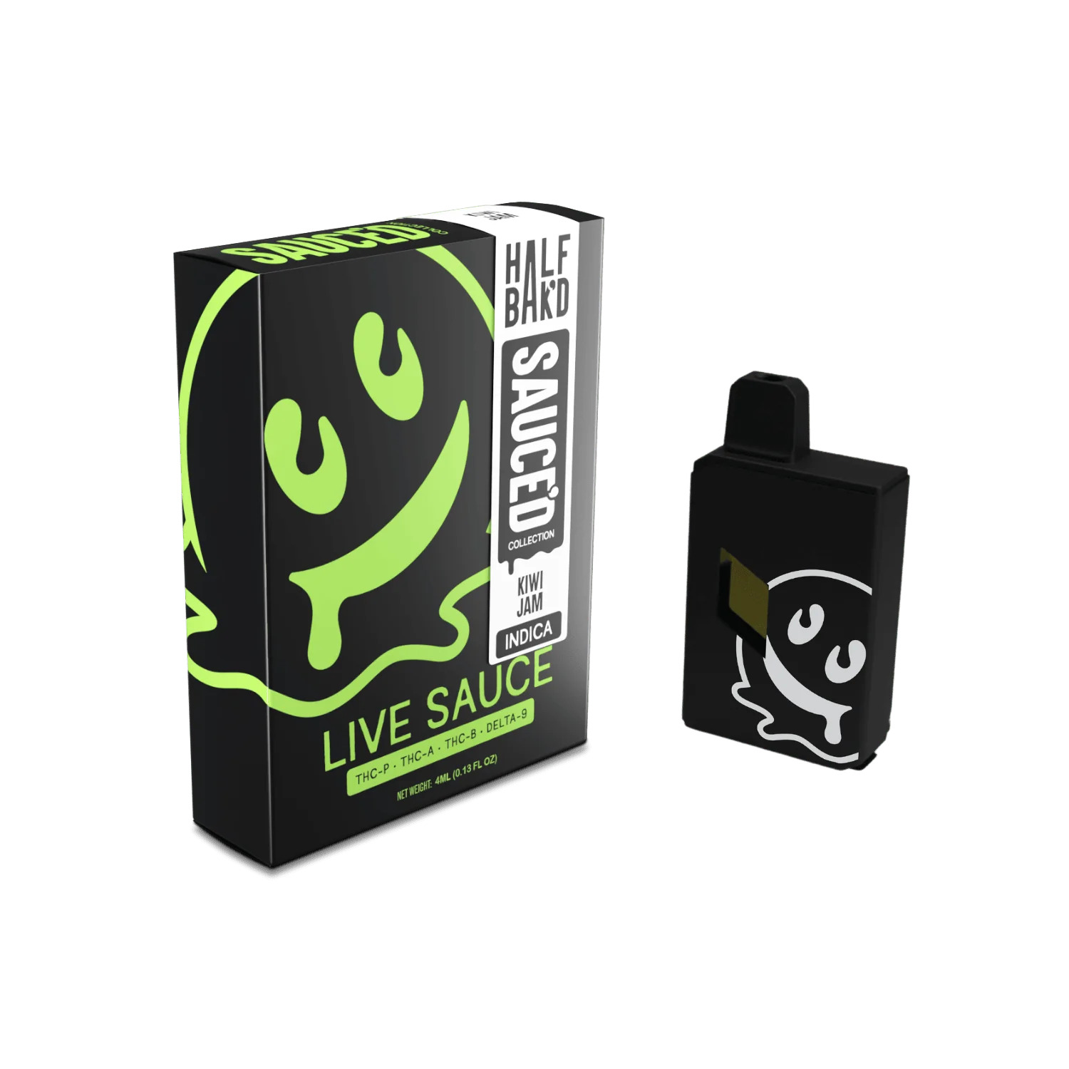 Half Bakd Sauced Disposable Vape Pen Kiwi Jam 4g Drganja