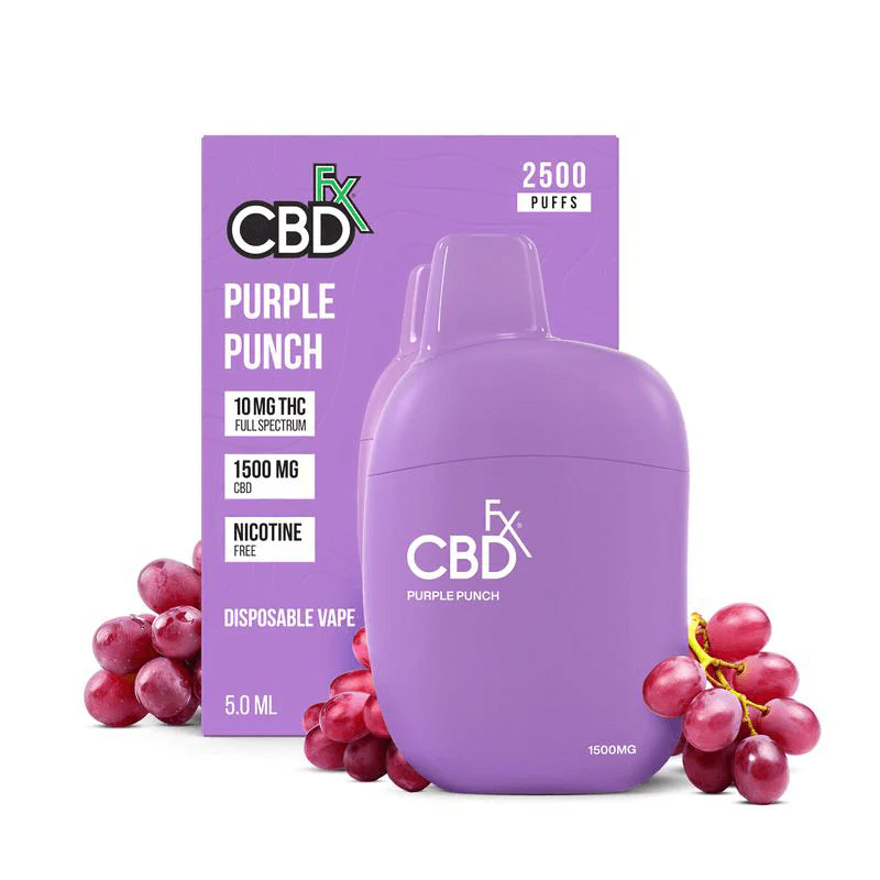 Cbdfx Full Spectrum Cbd Disposable Vape Pen Purple Punch 5ml Drganja
